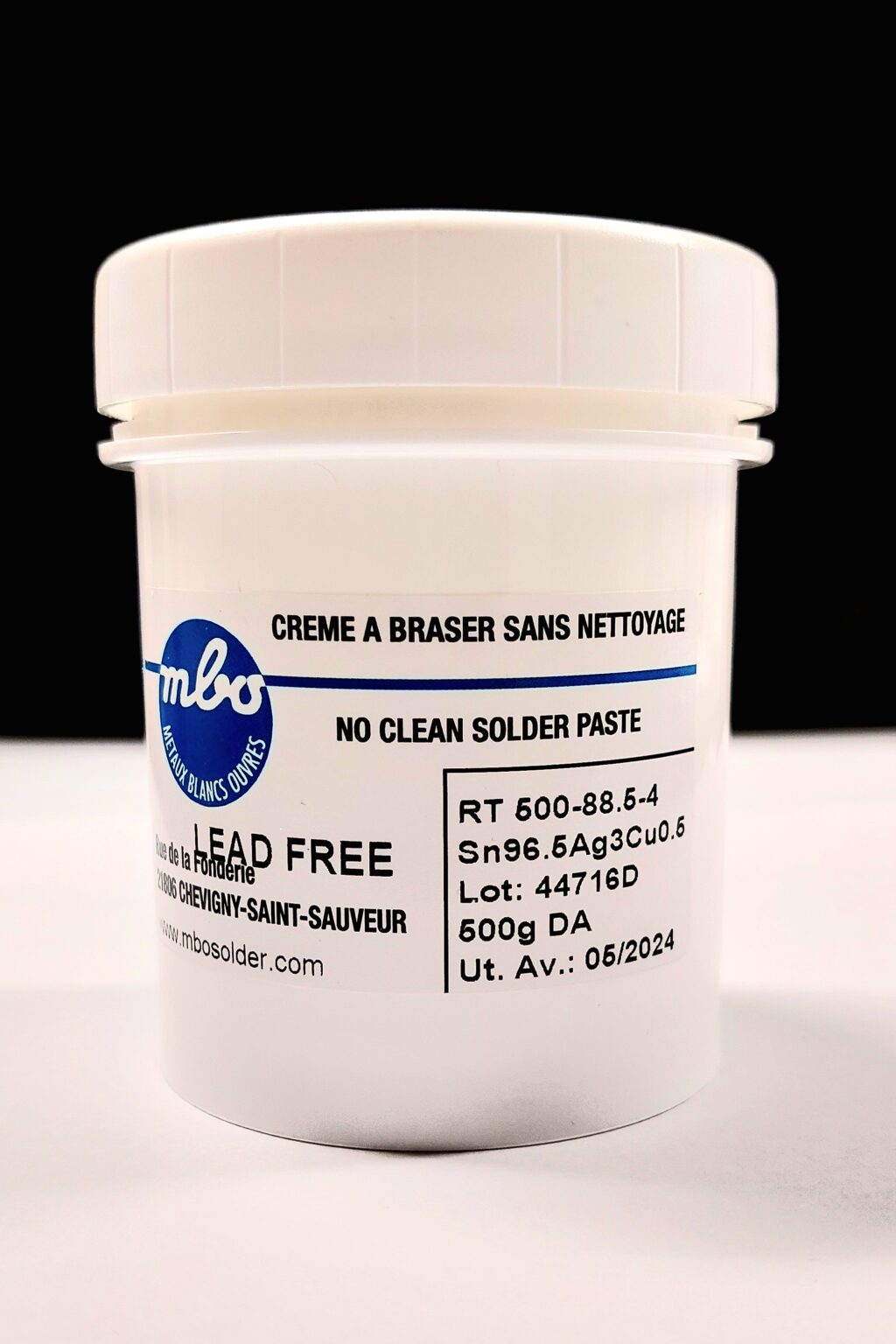 New RT 500 Lead-Free Solder Paste - MBO